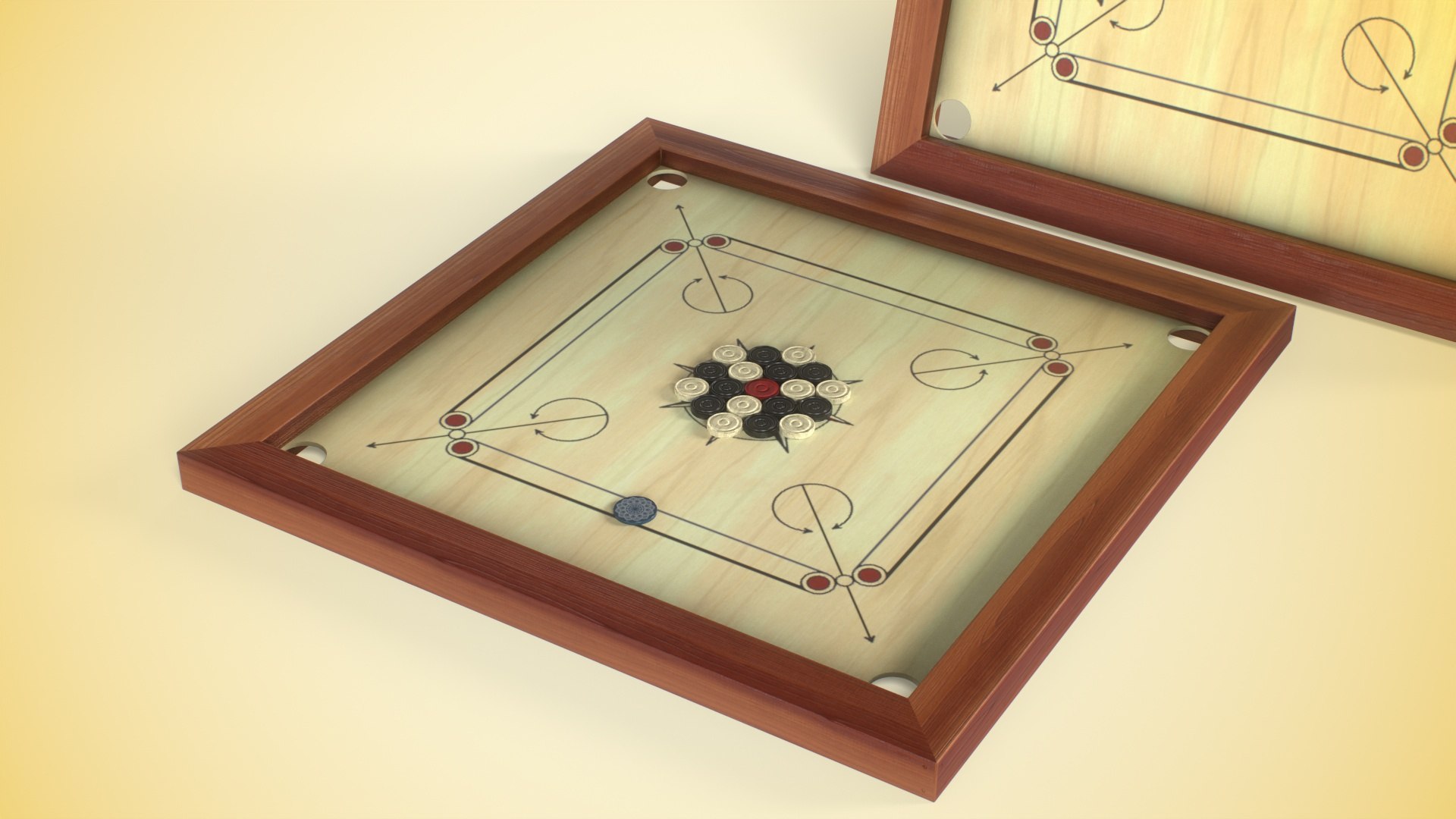 Carrom Board 3D model - TurboSquid 2057492