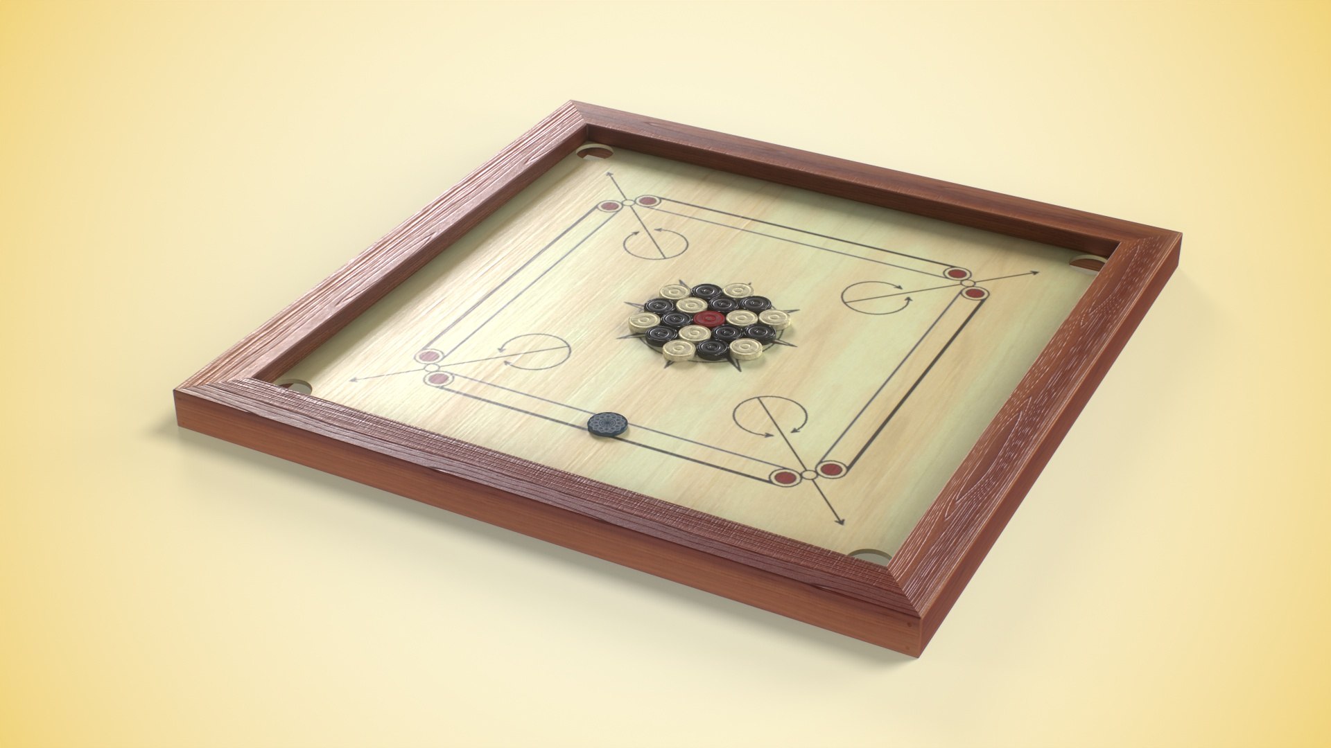 Carrom Board 3D model - TurboSquid 2057492