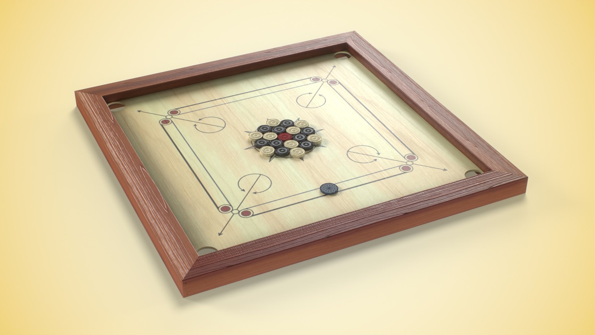 Carrom Board 3D model - TurboSquid 2057492
