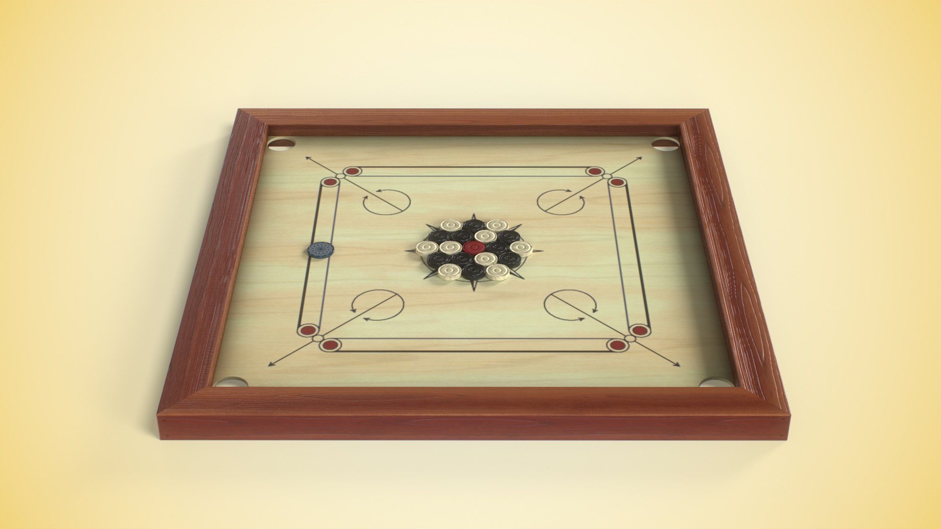 Carrom Board 3D model - TurboSquid 2057492