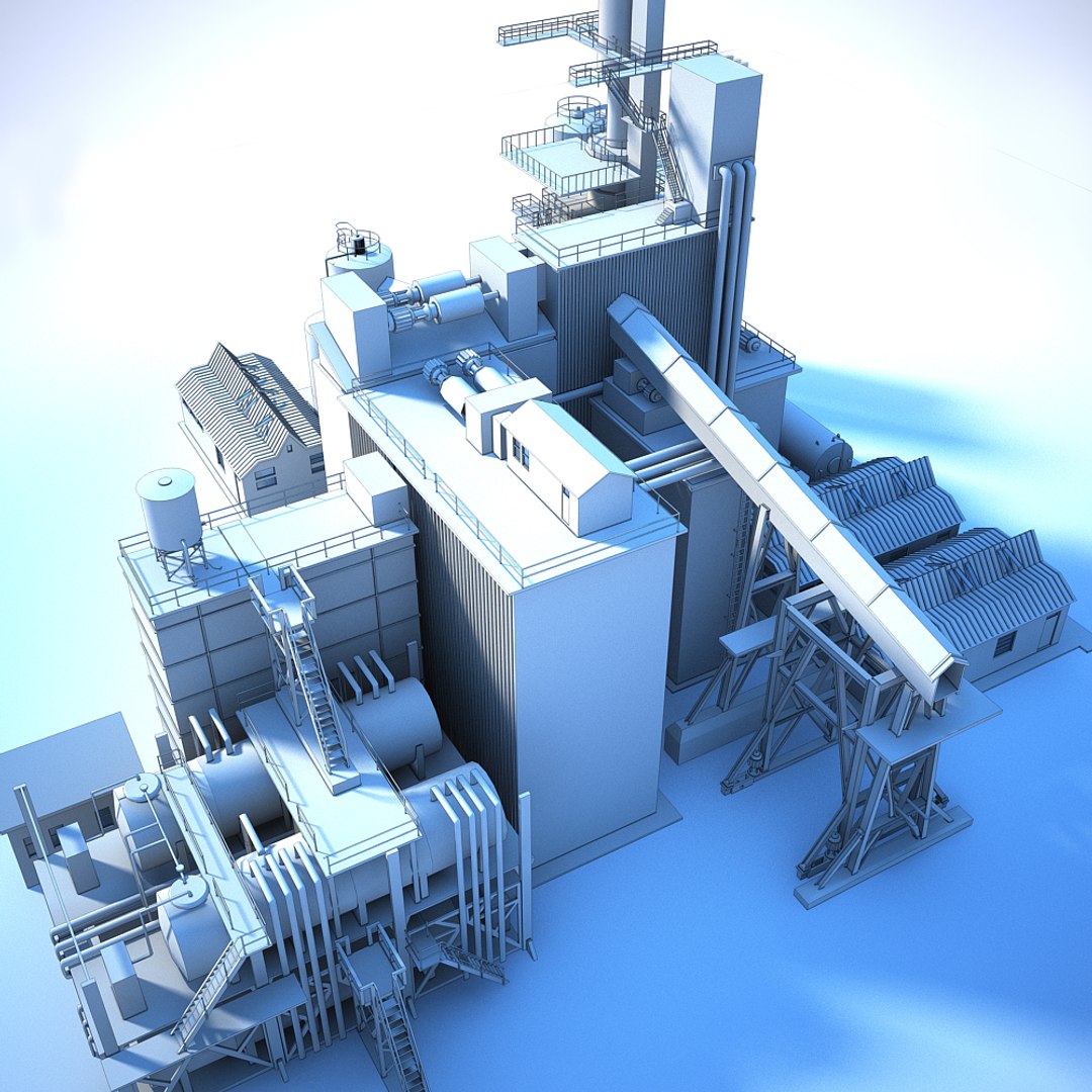 Generic White Factory 3D Model - TurboSquid 1411473
