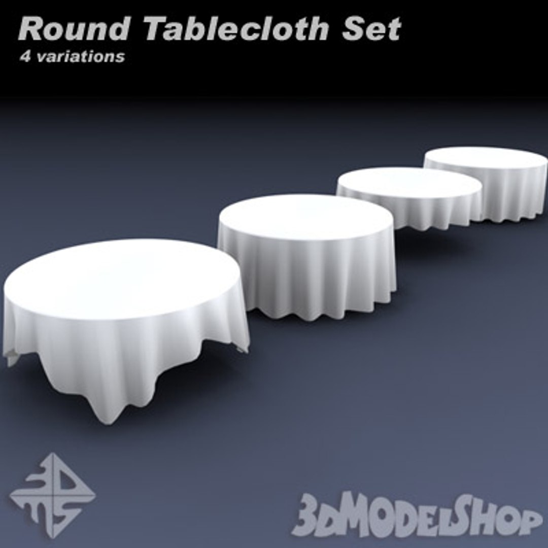Tableclothes Set 3d Model