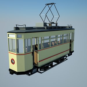 Dunedin Historic Tram 3d Model