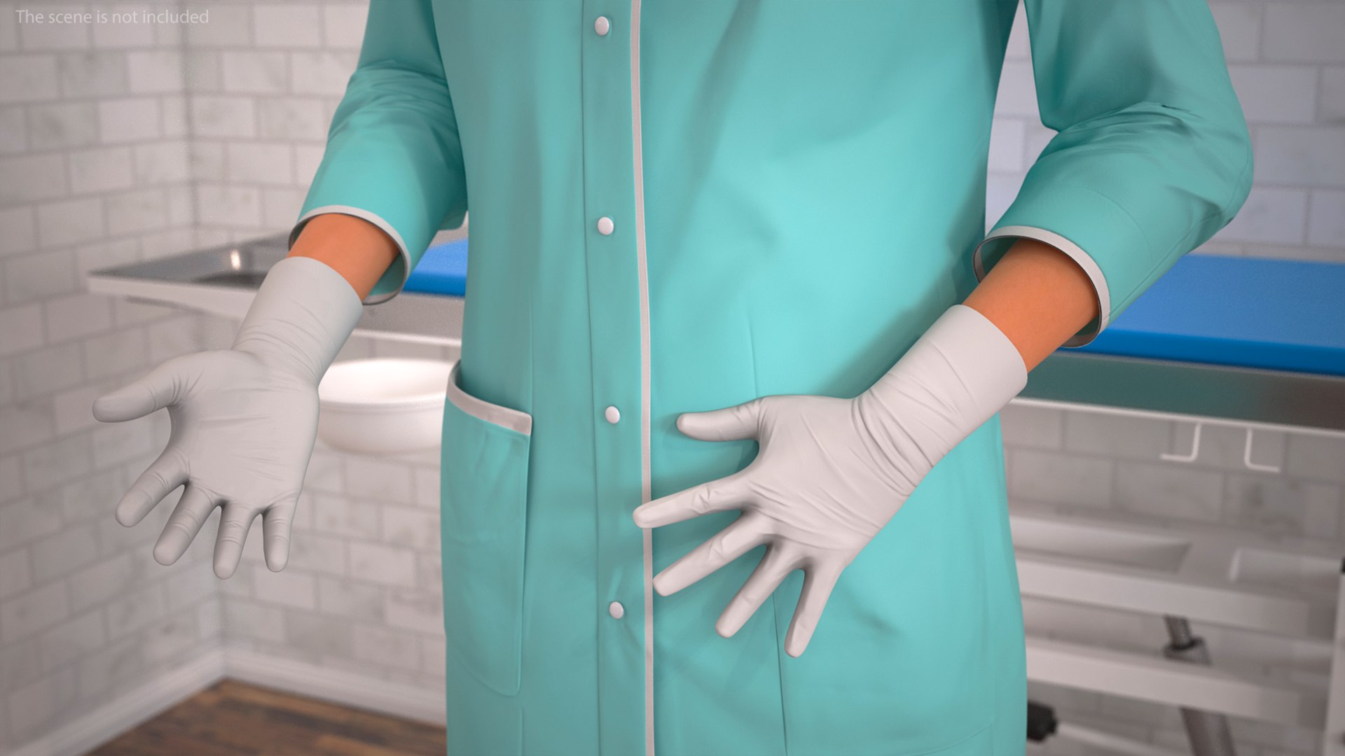 3D Model Female Doctor Wearing Surgical Mask Rigged For Cinema 4D ...