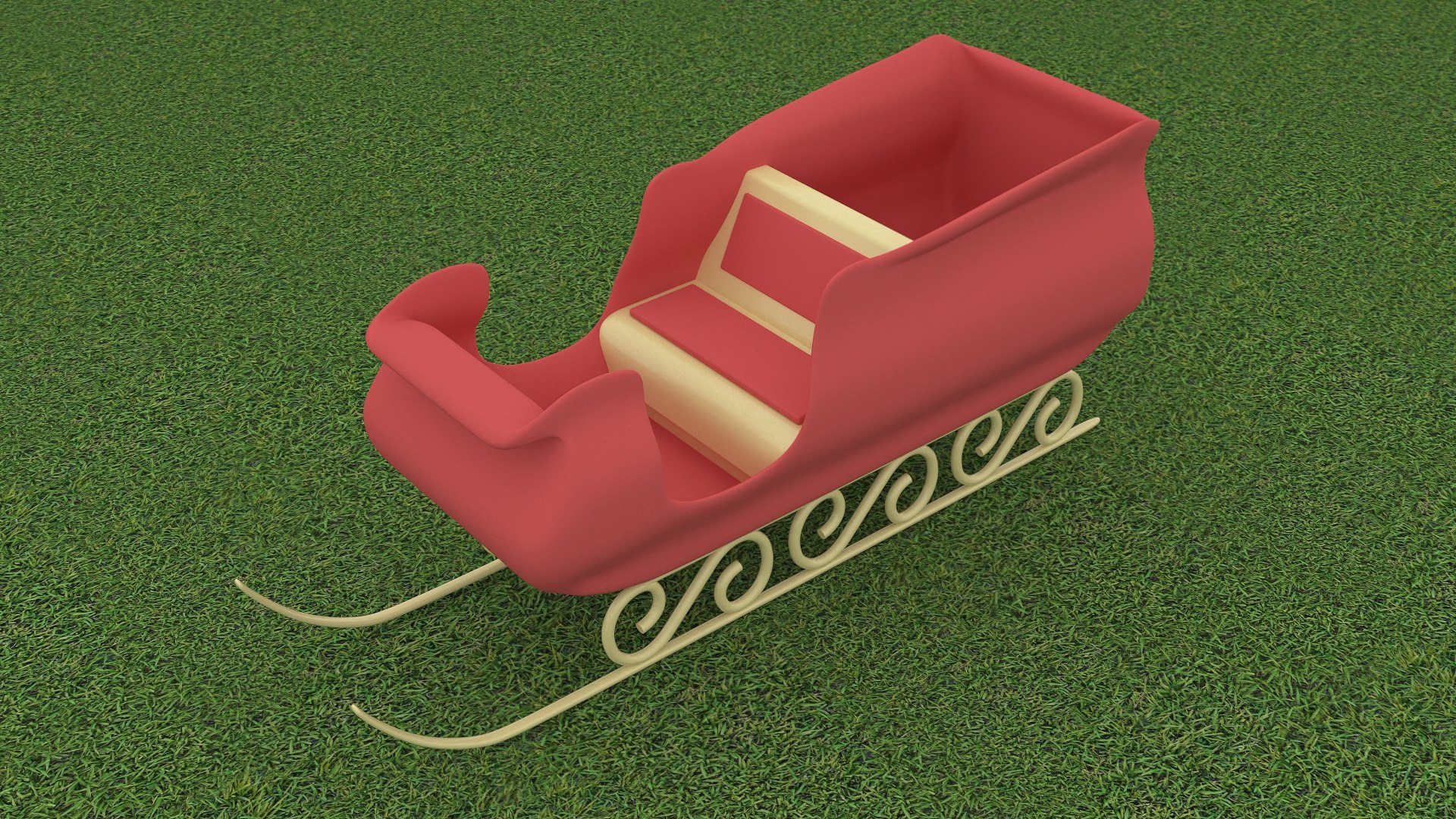 3D Sleigh model - TurboSquid 1825180