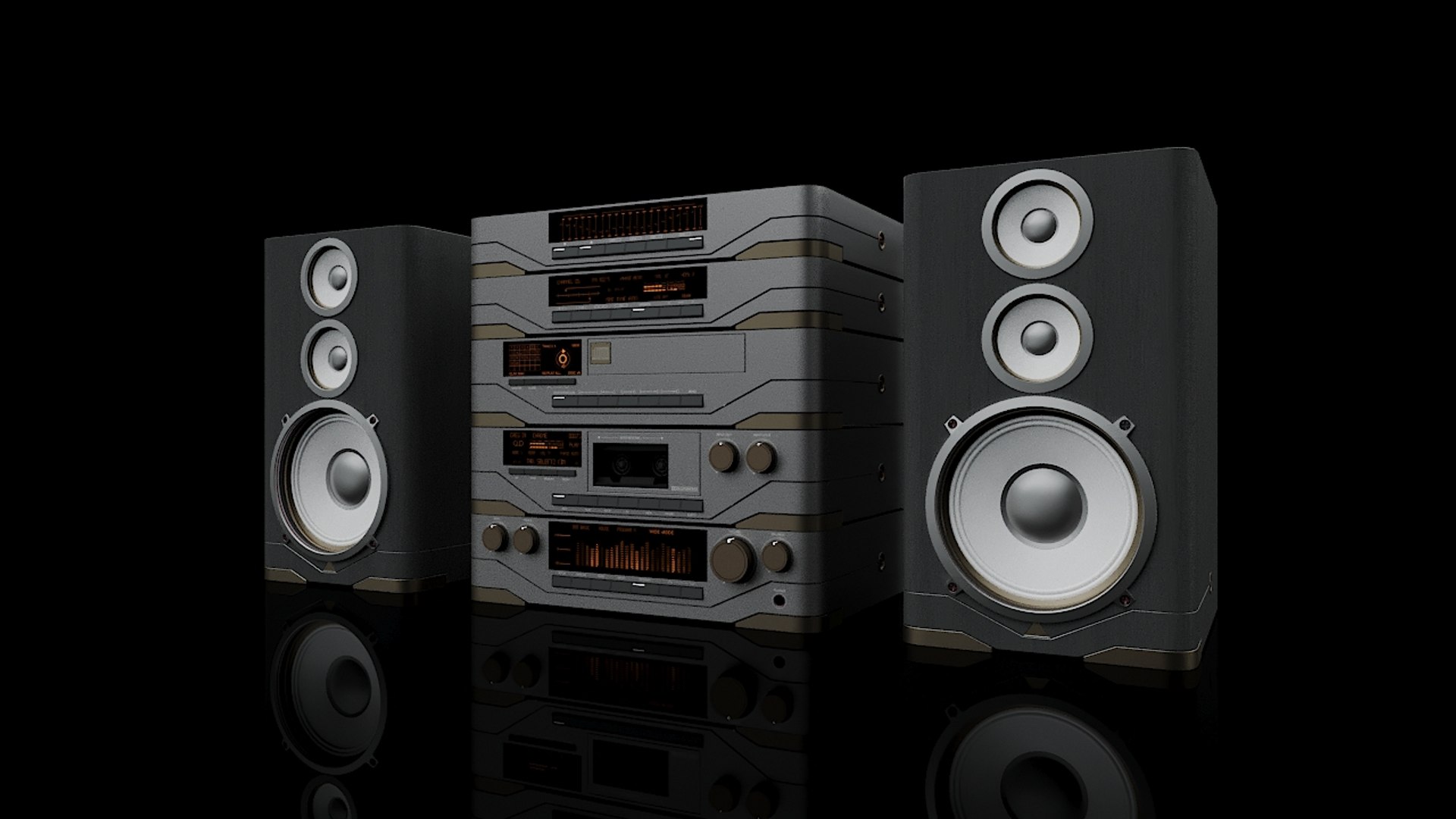 3D Model Hi-fi Multi Component - TurboSquid 1571954