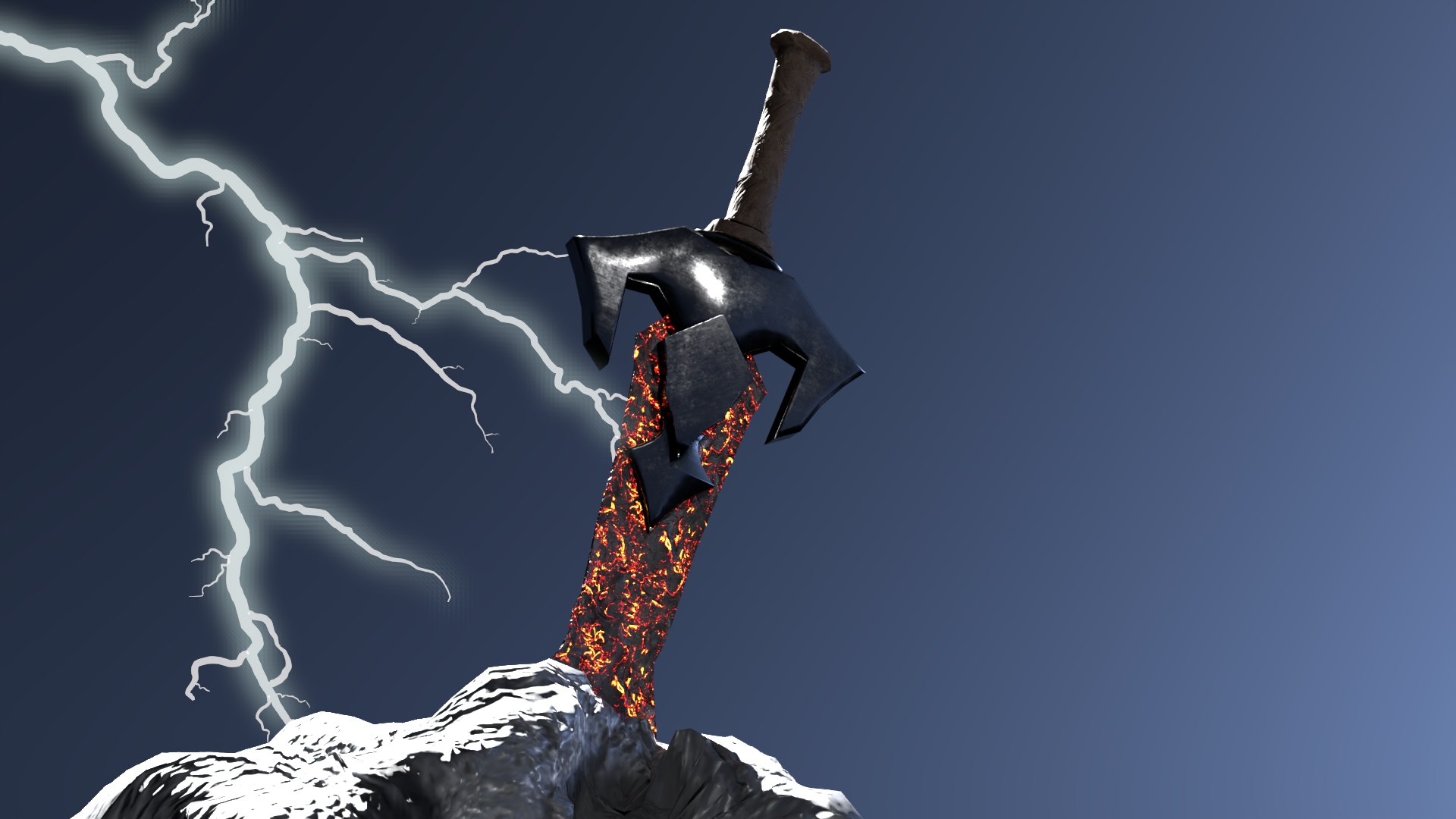 Sword Of Lava 3D Model - TurboSquid 2028643