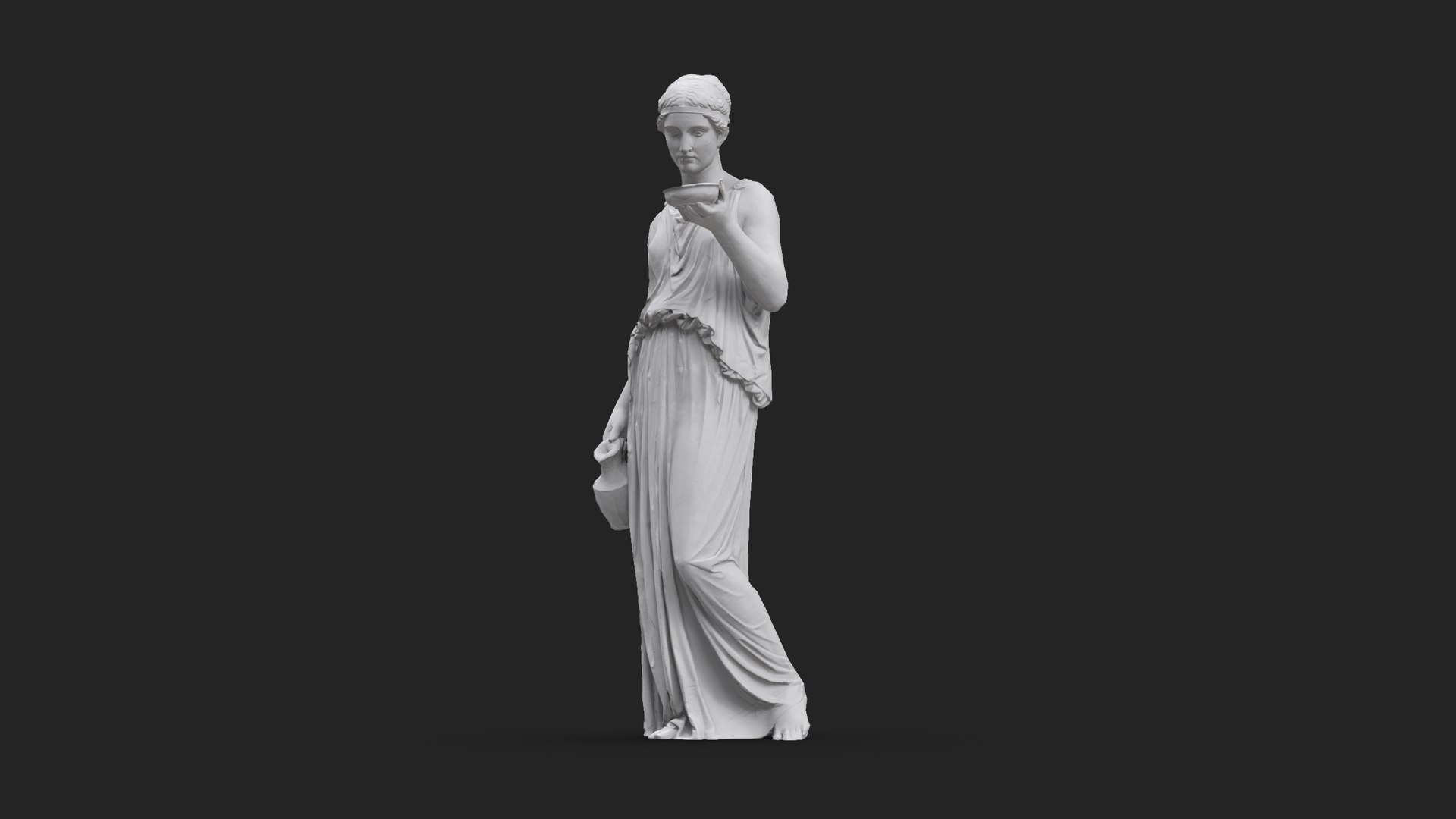 Hebe Goddess Of Youth Sculpture Lowpoly PBR 3D Model - TurboSquid 2239483