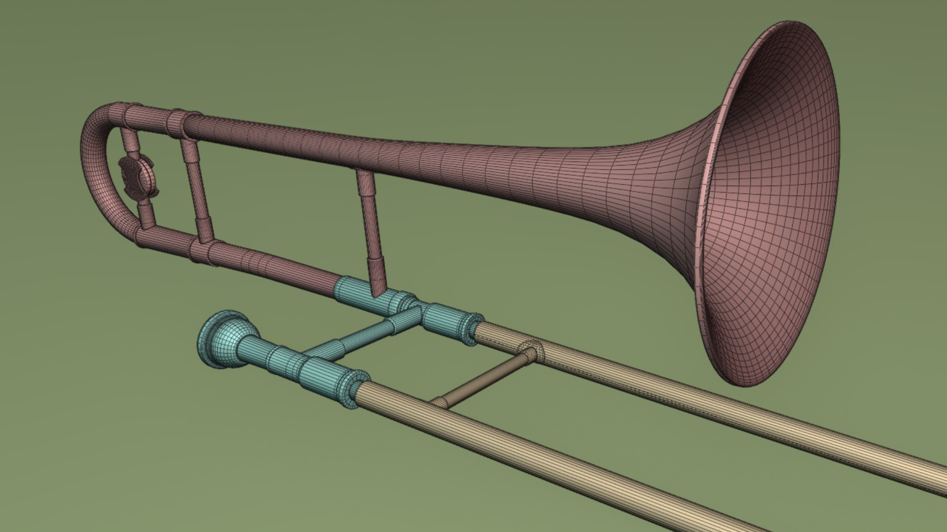 Tenor Trombone Three Types Of Materials Brass Copper And Silve Model ...