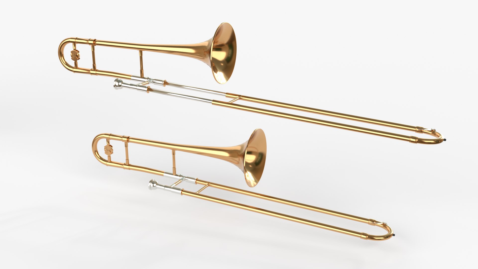 Tenor Trombone Three Types Of Materials Brass Copper And Silve Model ...