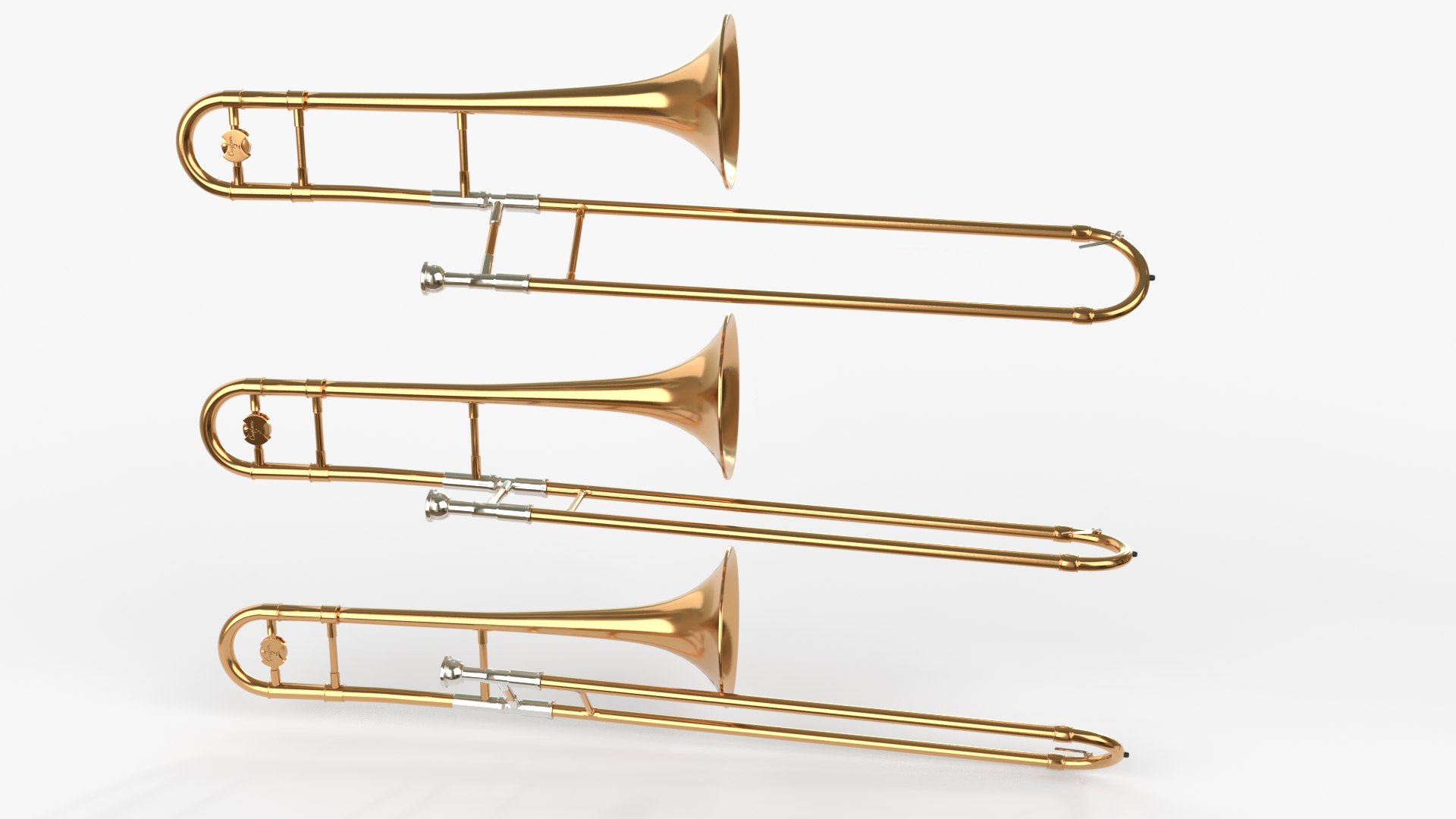 Tenor Trombone Three Types Of Materials Brass Copper And Silve Model ...