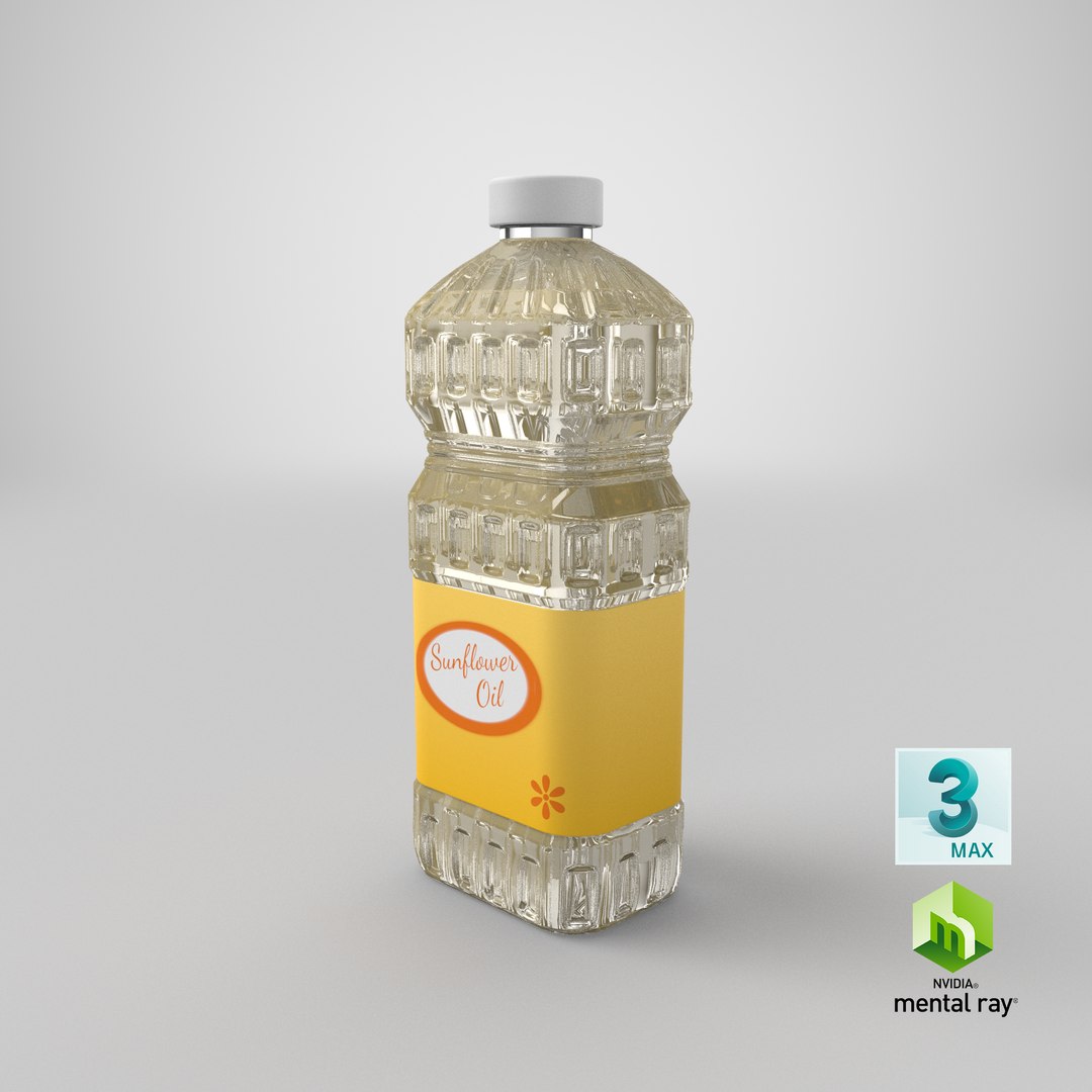 Bottled Cooking Oil 02 Blank And Generic Label 3D - TurboSquid 2034468