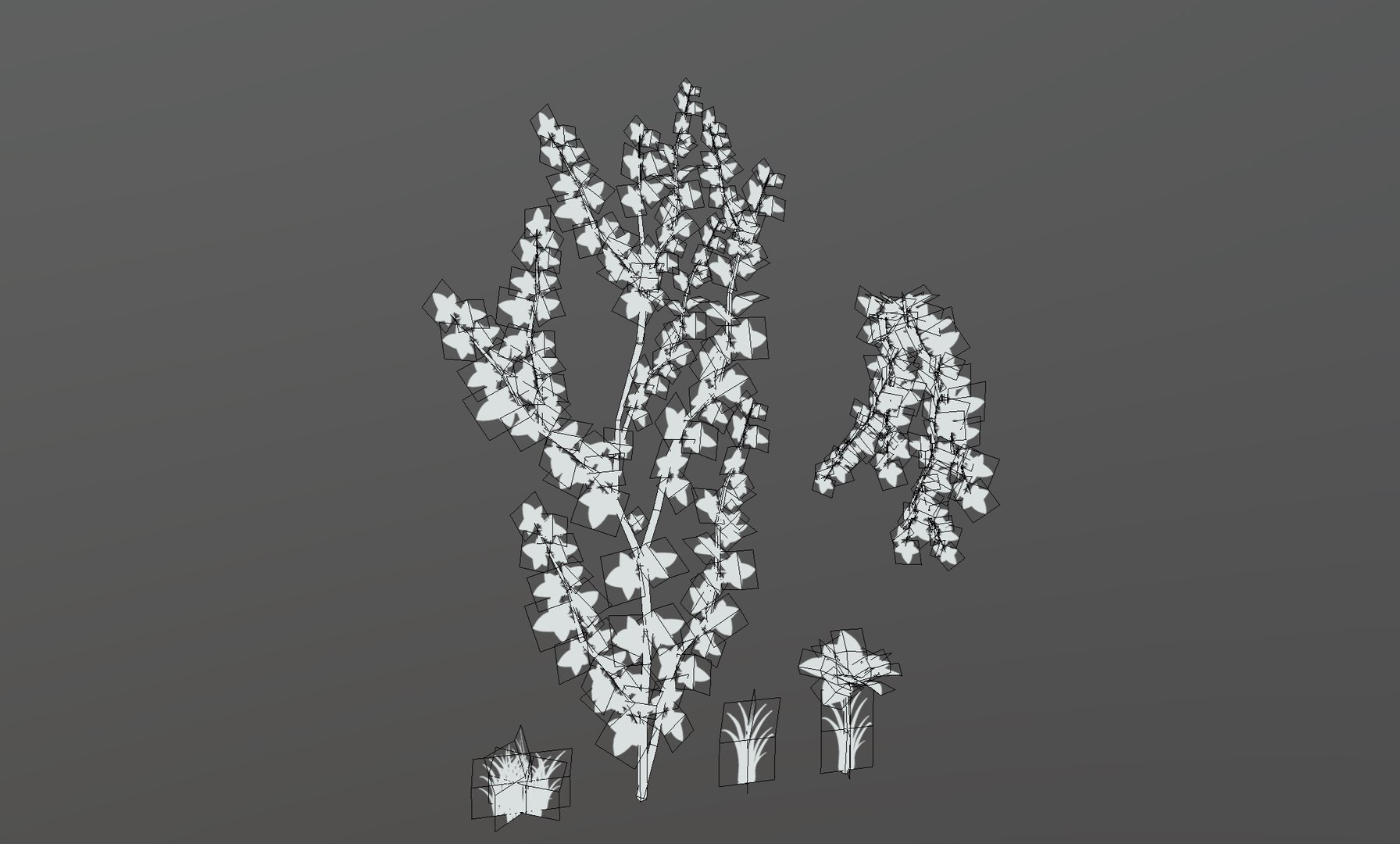 3D Game Asset Of Stylized Lowpoly Ivy Grass And Flower Plants ...