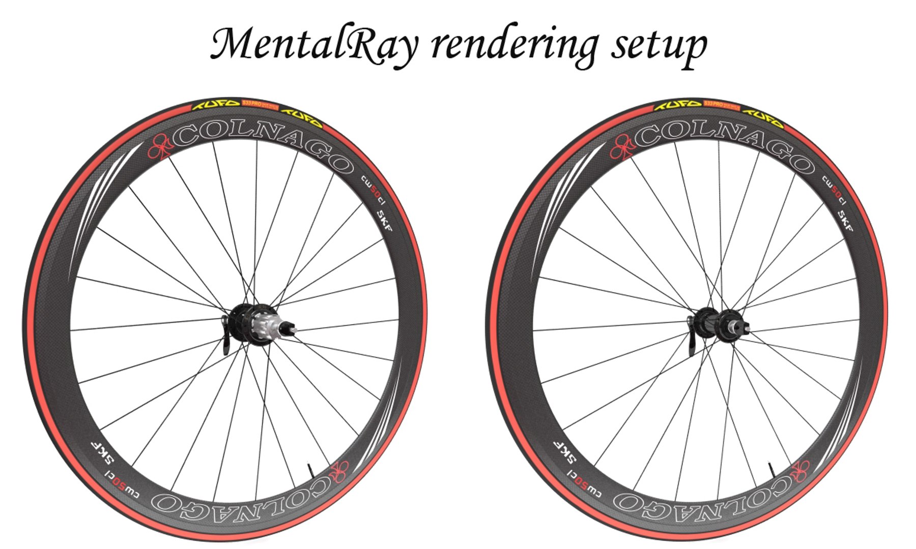 racing bicycle wheels 3d model