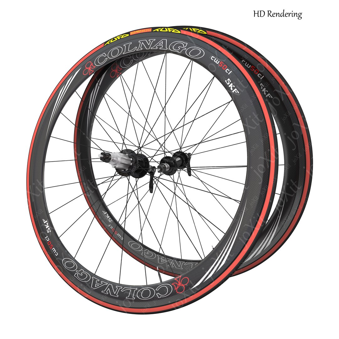 racing bicycle wheels 3d model