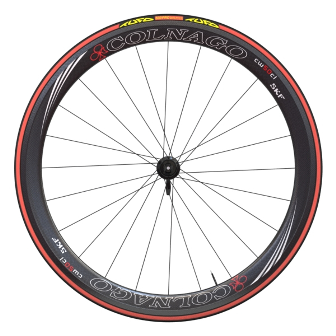 racing bicycle wheels 3d model