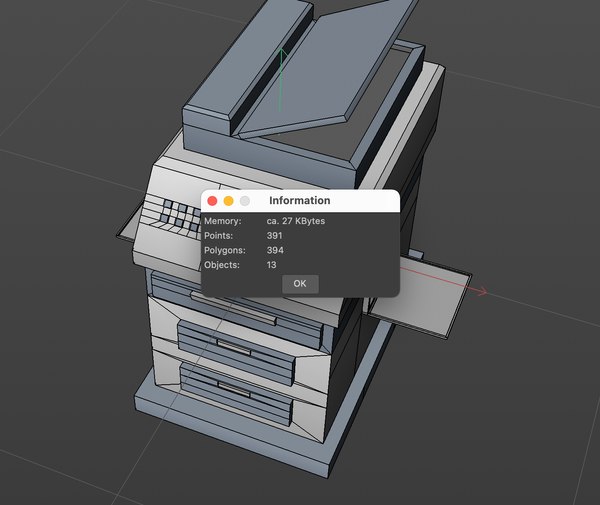 Low Poly Office Printer 3D model - TurboSquid 1719027