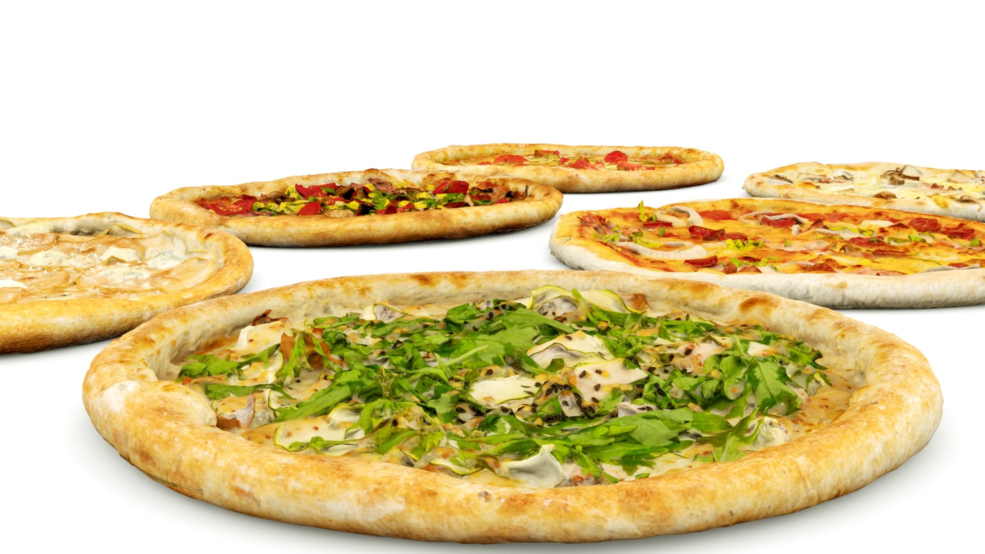 3D Model Pizza Collection 6 Items Vol3 - TurboSquid 2155148