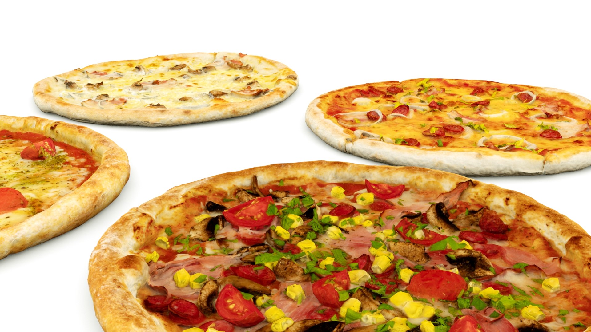 3D Model Pizza Collection 6 Items Vol3 - TurboSquid 2155148