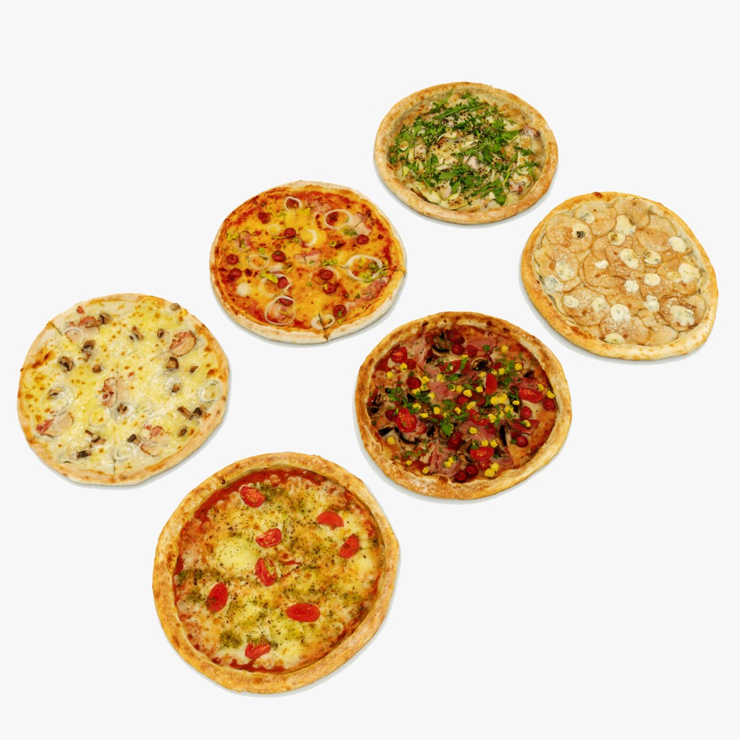 3D Model Pizza Collection 6 Items Vol3 - TurboSquid 2155148