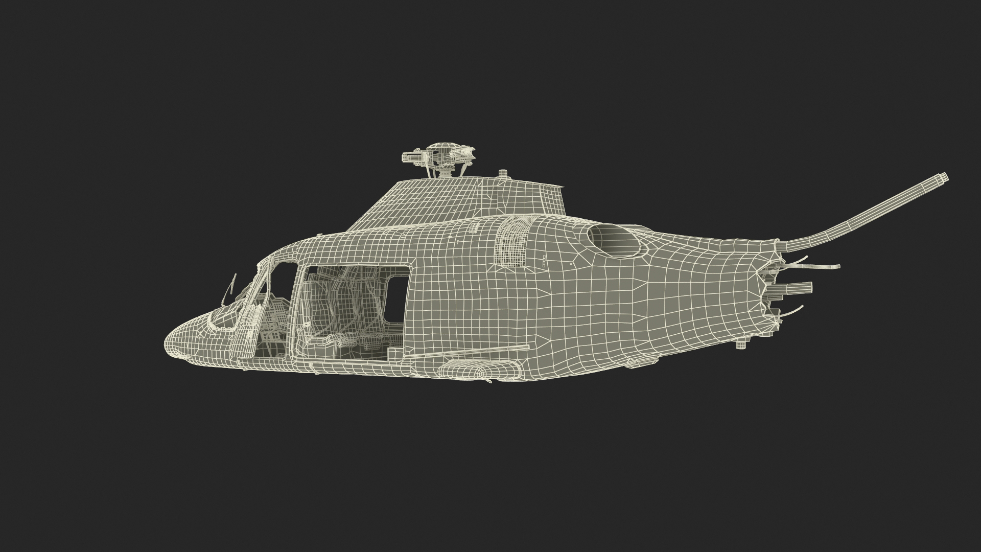 3D Wrecked Fuselage Helicopter - TurboSquid 2374717
