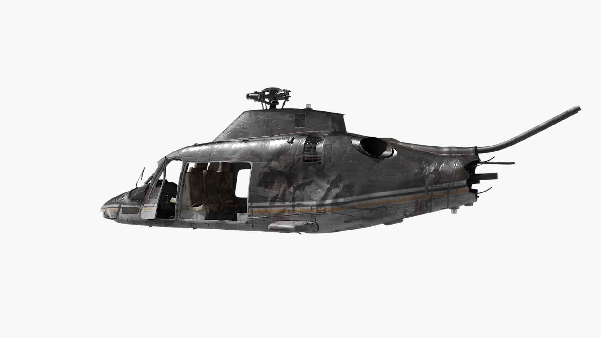 3D Wrecked Fuselage Helicopter - TurboSquid 2374717