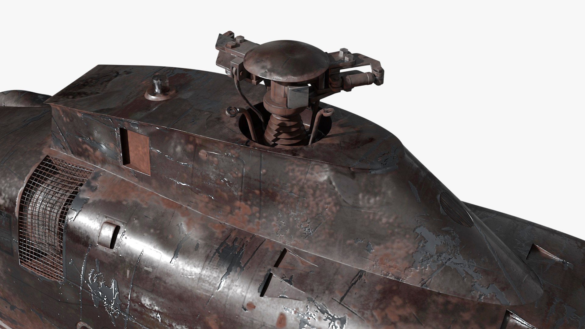 3D Wrecked Fuselage Helicopter - TurboSquid 2374717