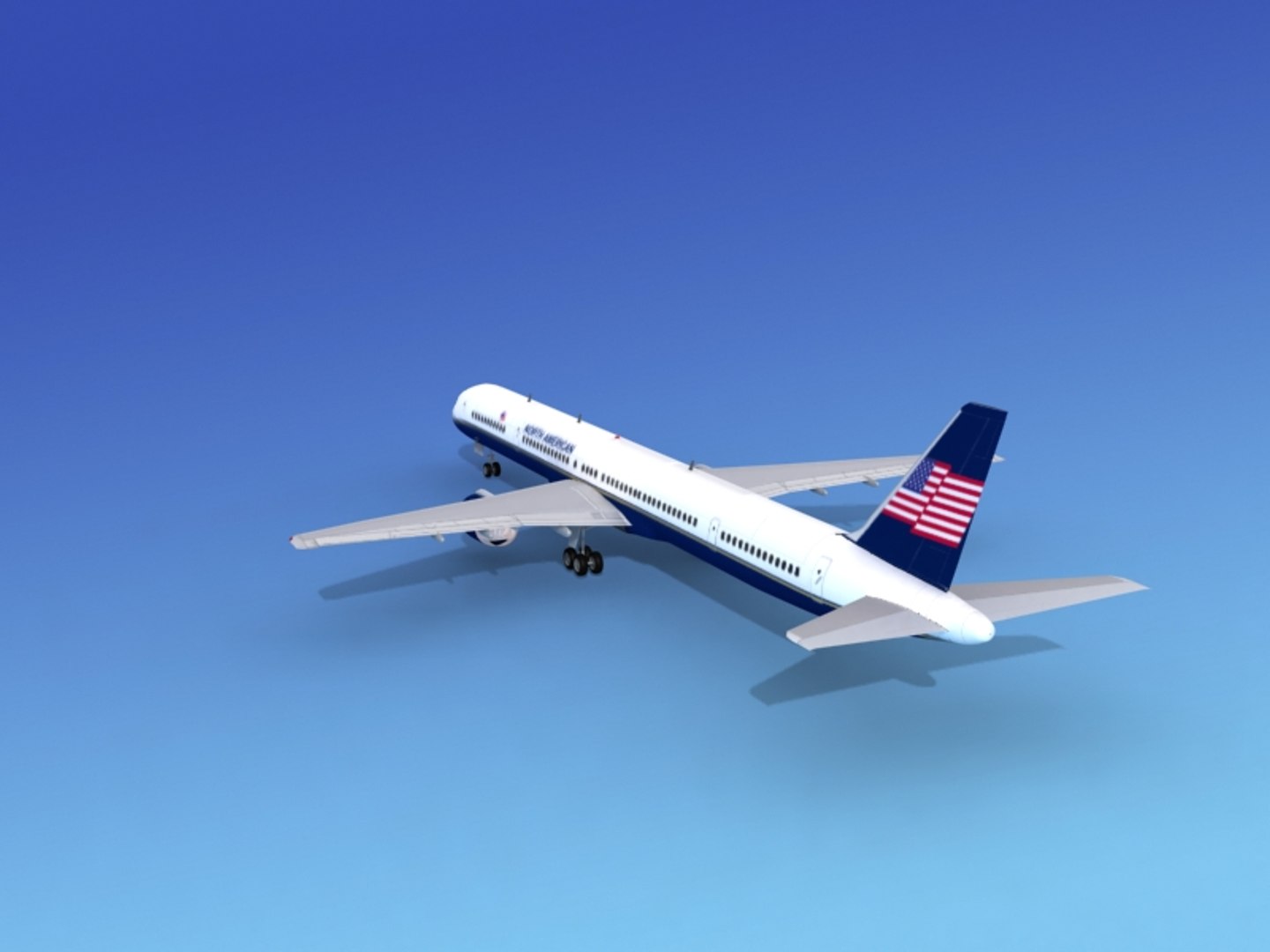 airline boeing 757 757-300 3d model