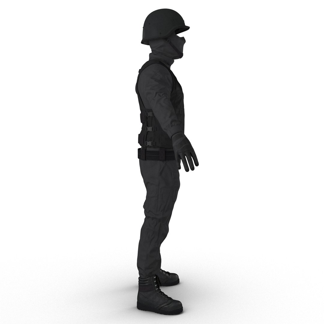 3d Model Of Swat Uniform 4