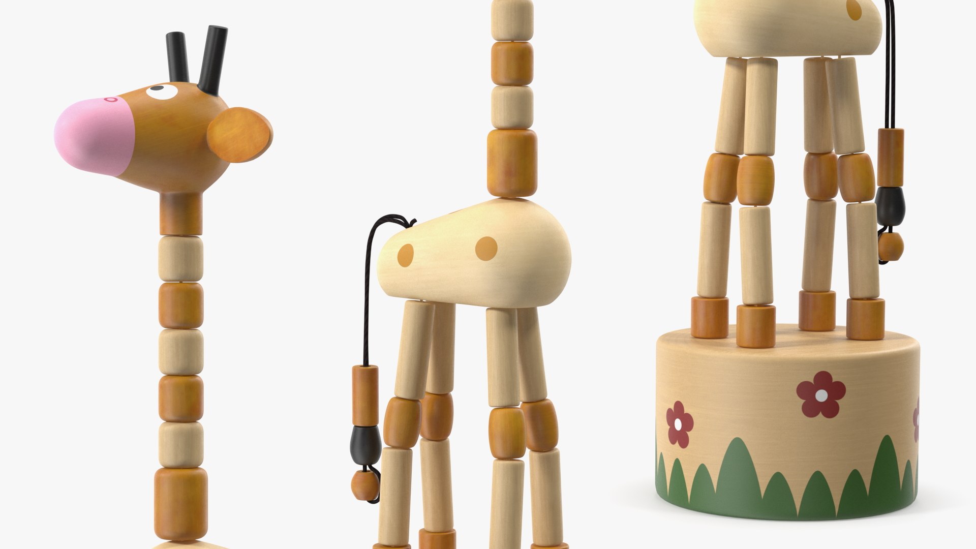 Giraffe Push Puppet Toy Rigged For Maya 3D Model - TurboSquid 2019730