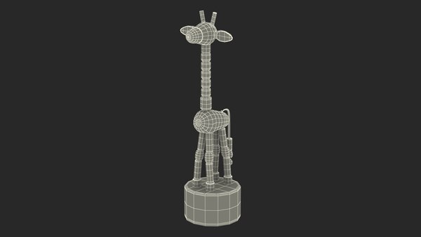 modelo 3d Giraffe Push Puppet Toy Rigged for Maya - TurboSquid 2019730