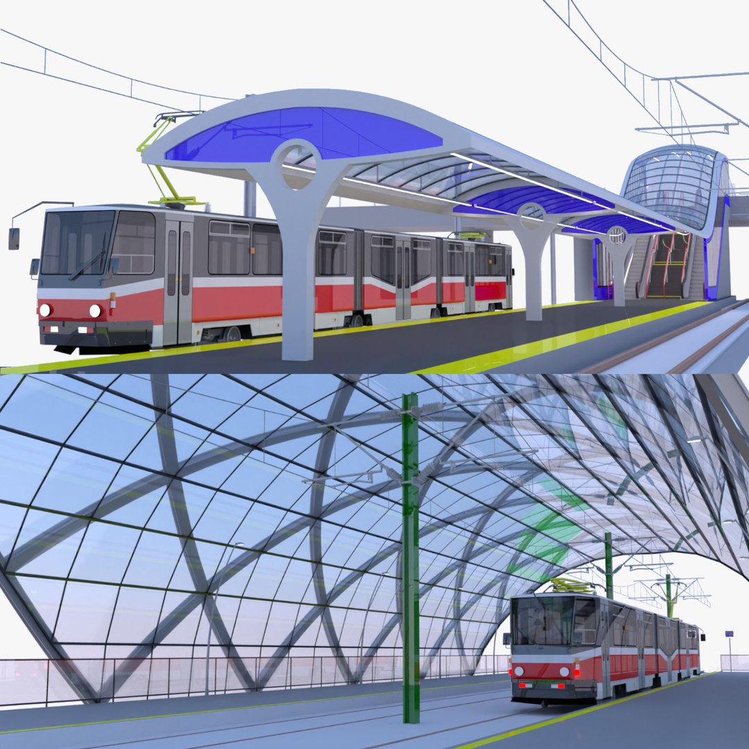 KT8D5 Tram Stops III 3D Model - TurboSquid 2314822