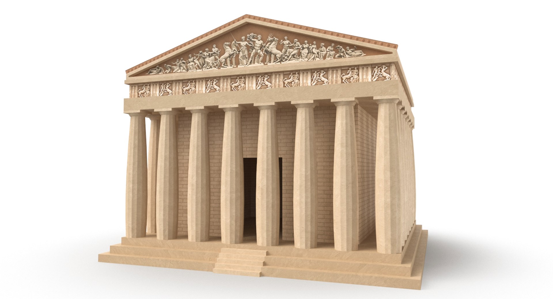 3D Parthenon Temple - TurboSquid 1349403