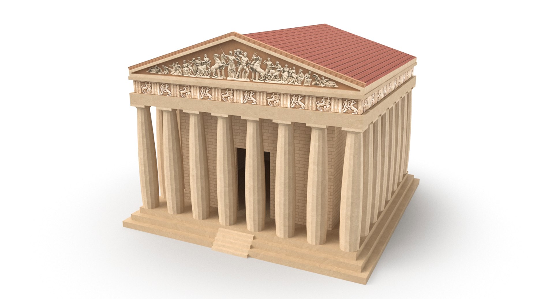 3D Parthenon Temple - TurboSquid 1349403