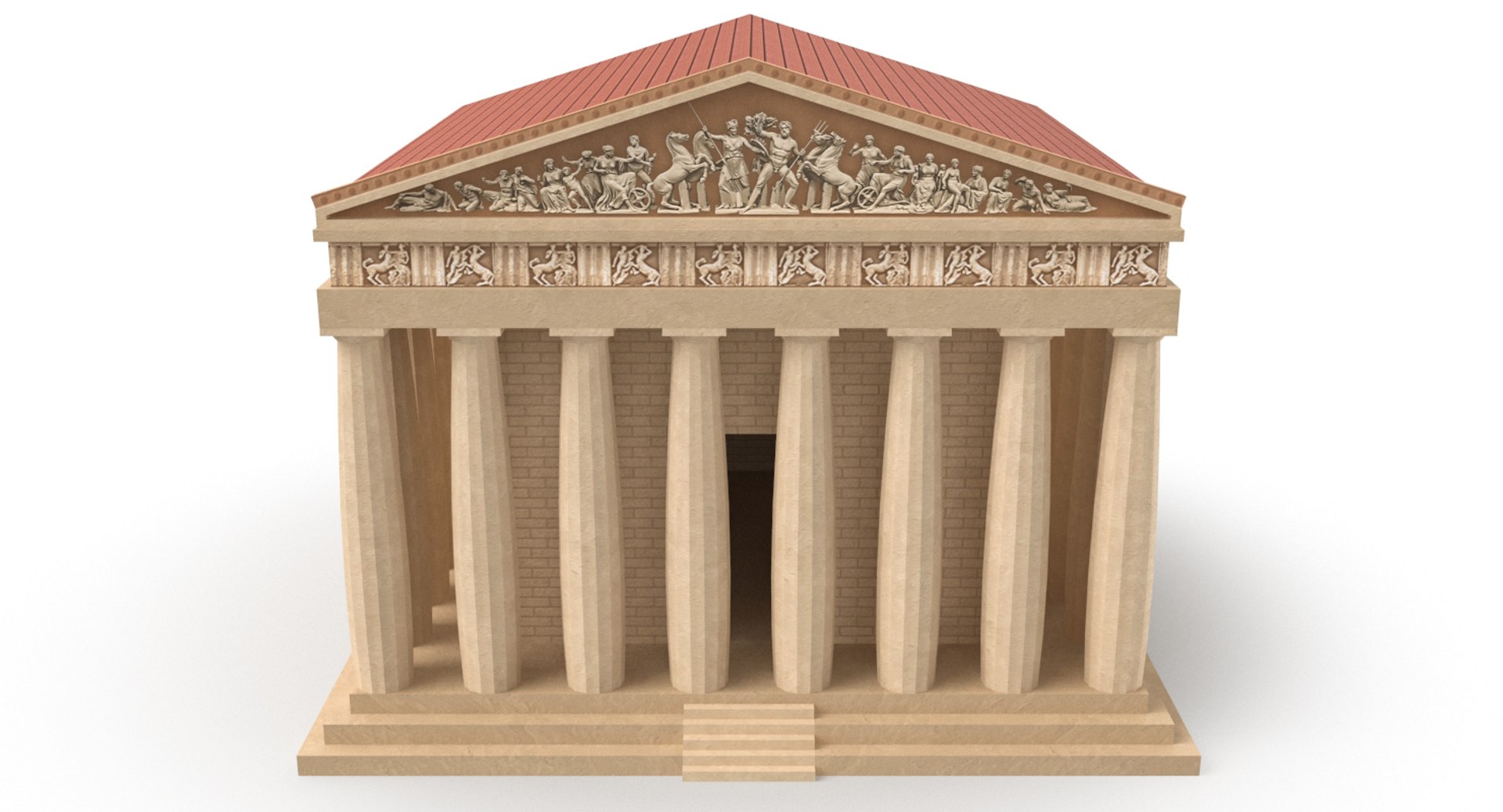 3D Parthenon Temple - TurboSquid 1349403