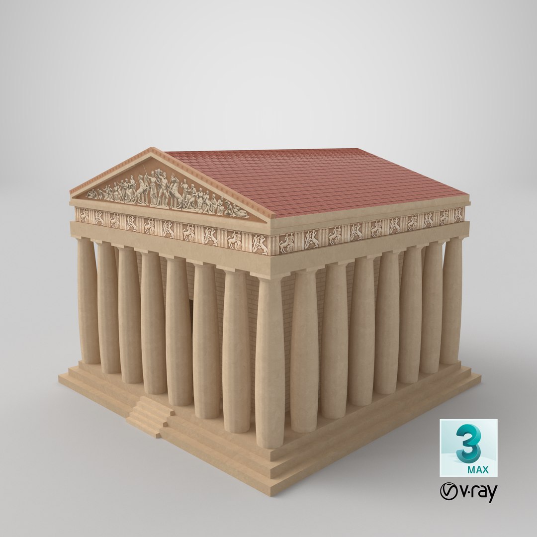 3D Parthenon Temple - TurboSquid 1349403