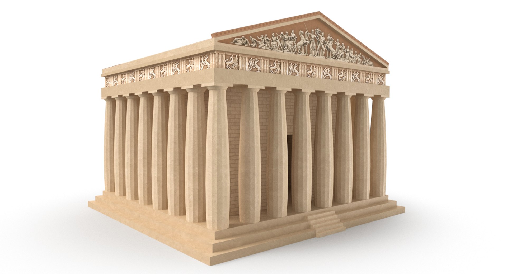 3D Parthenon Temple - TurboSquid 1349403