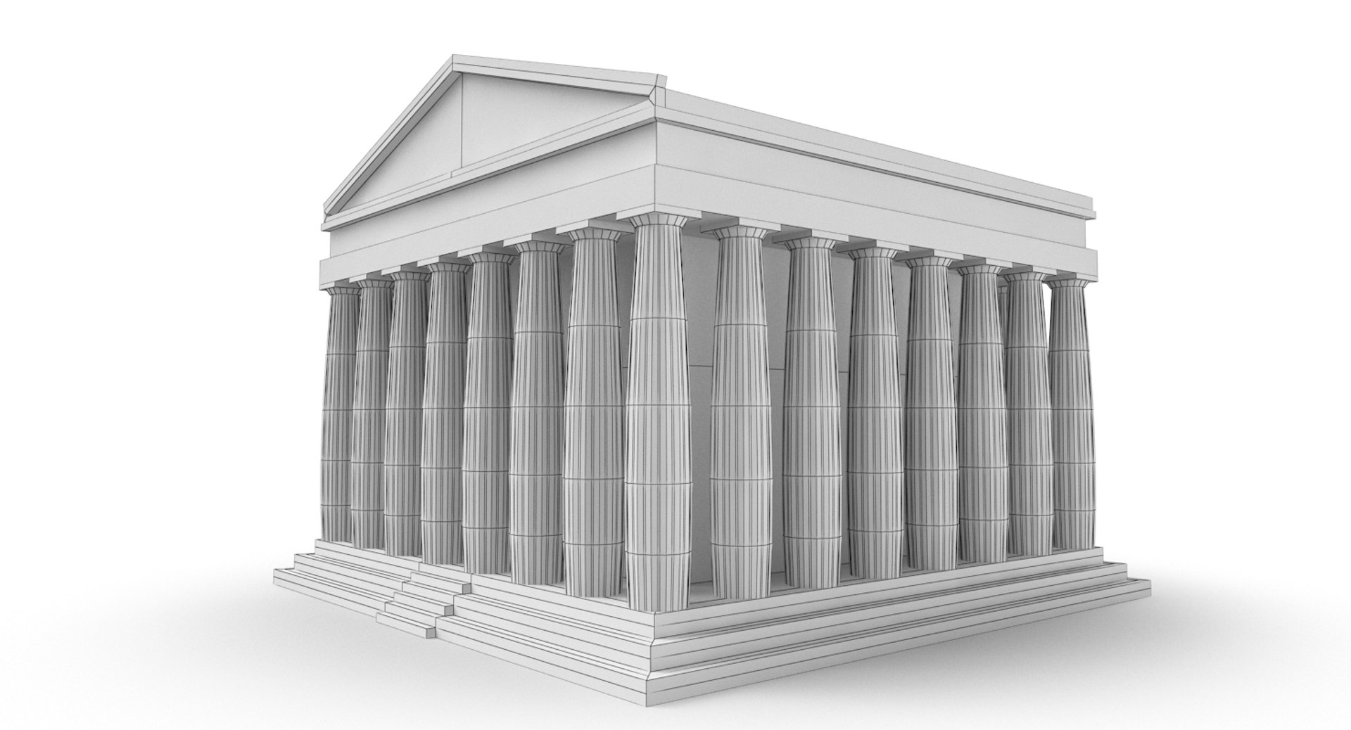 3D Parthenon Temple - TurboSquid 1349403