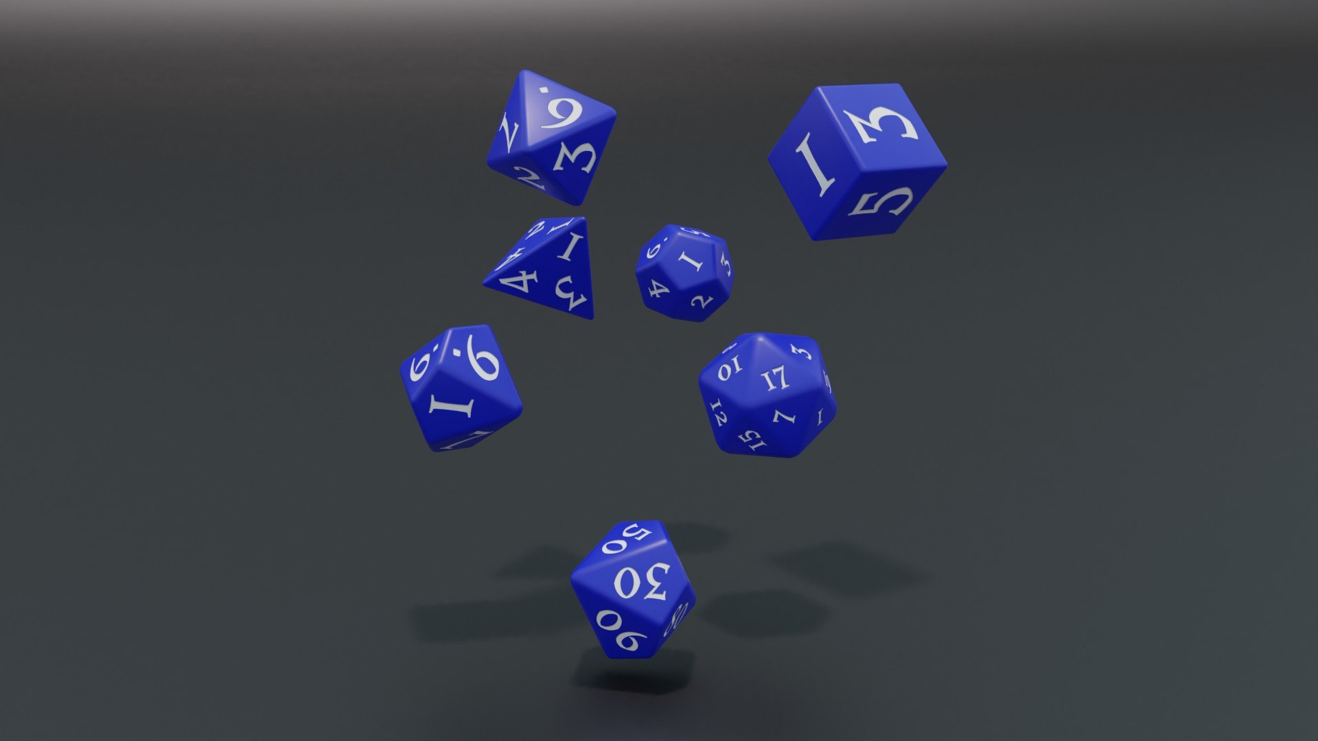 3D RPG Dice Asset Blue Model - TurboSquid 1748705