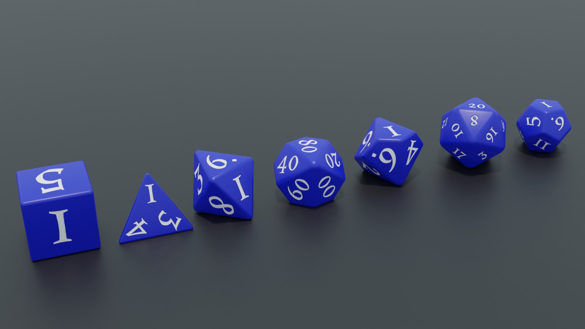 3D RPG Dice Asset Blue Model - TurboSquid 1748705