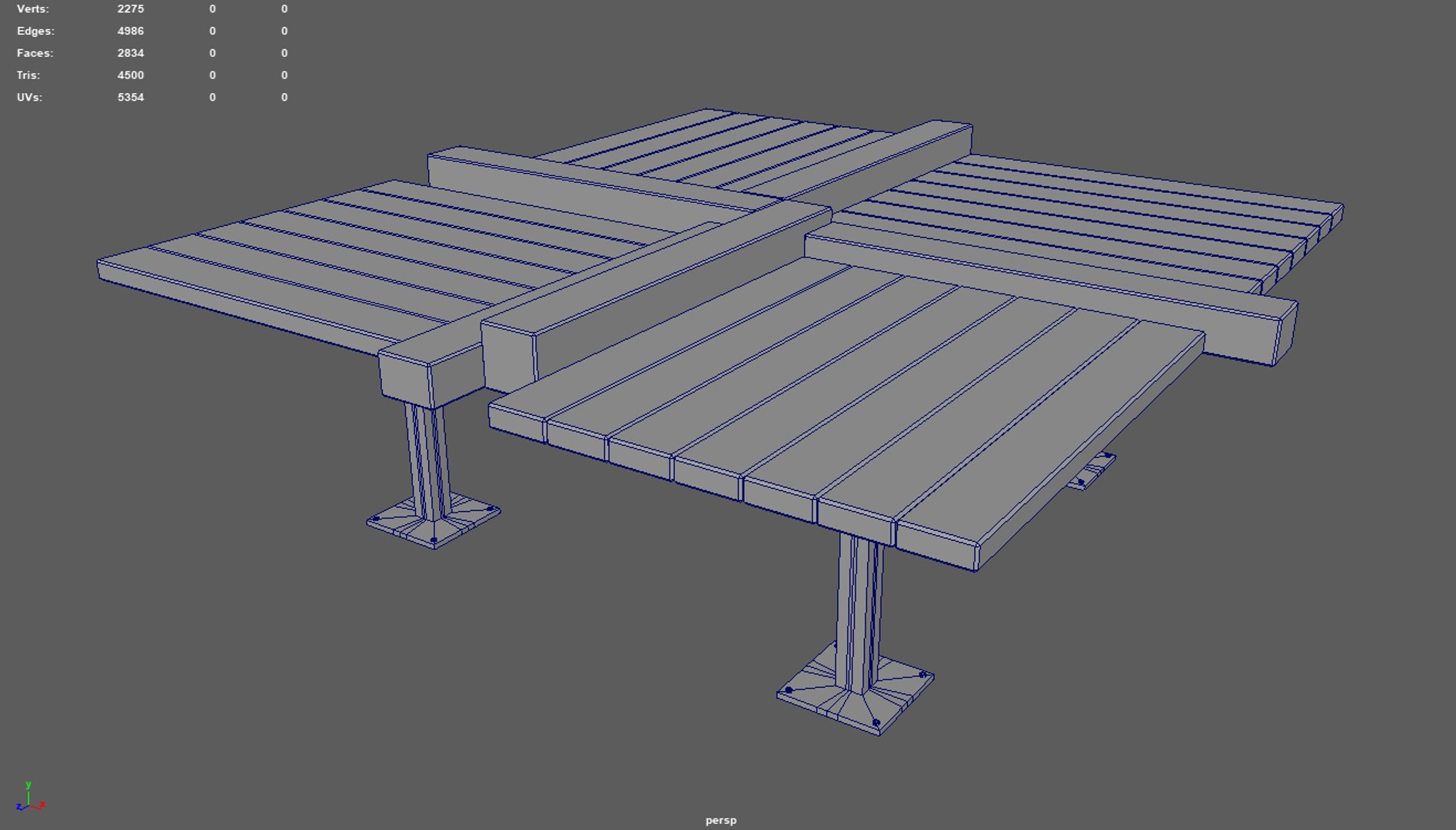 3D Low Poly Bench 01 Model - TurboSquid 2286499