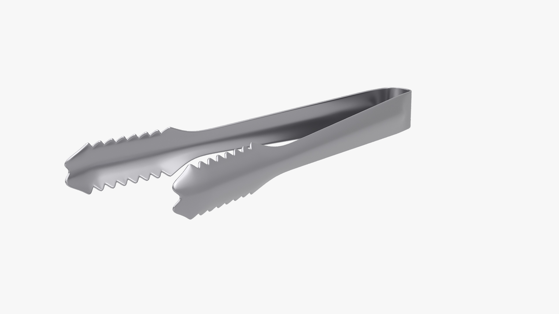 Stainless Steel Ice Tongs Serrated Edge 3D Model - TurboSquid 2393087