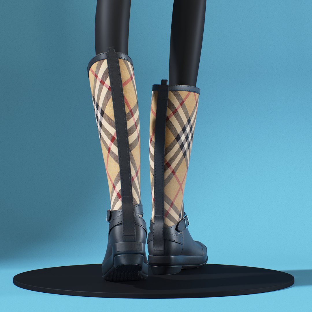 Burberry Check Boots 3D Model - TurboSquid 1752754