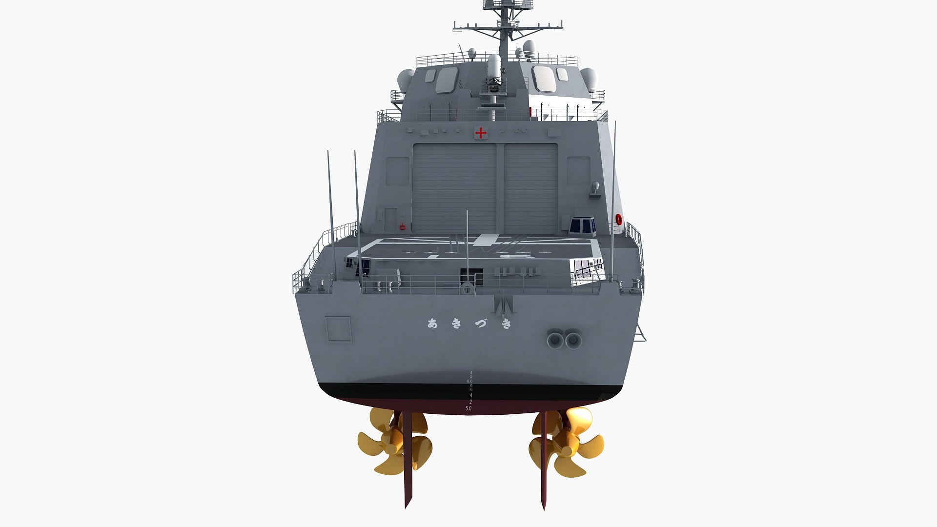 3D Akizuki class and Asahi class destroyer - TurboSquid 2171434