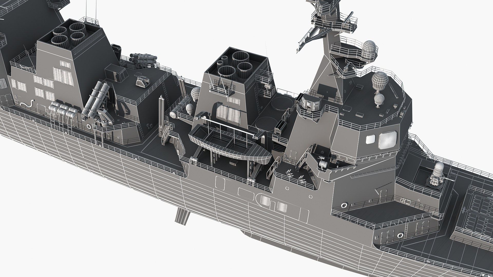 3D Akizuki class and Asahi class destroyer - TurboSquid 2171434