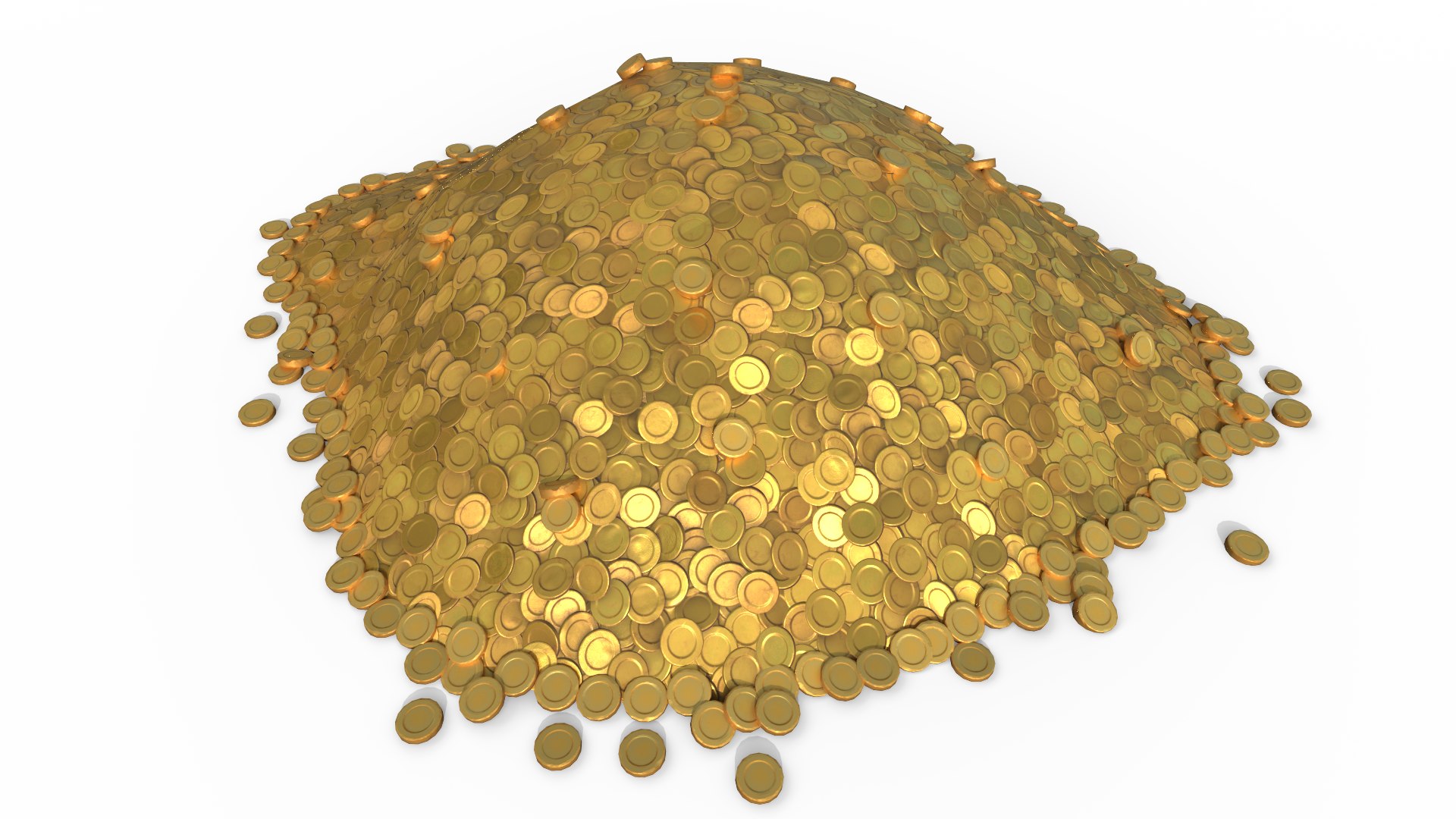 Gold Piles Coin Model - TurboSquid 1701173