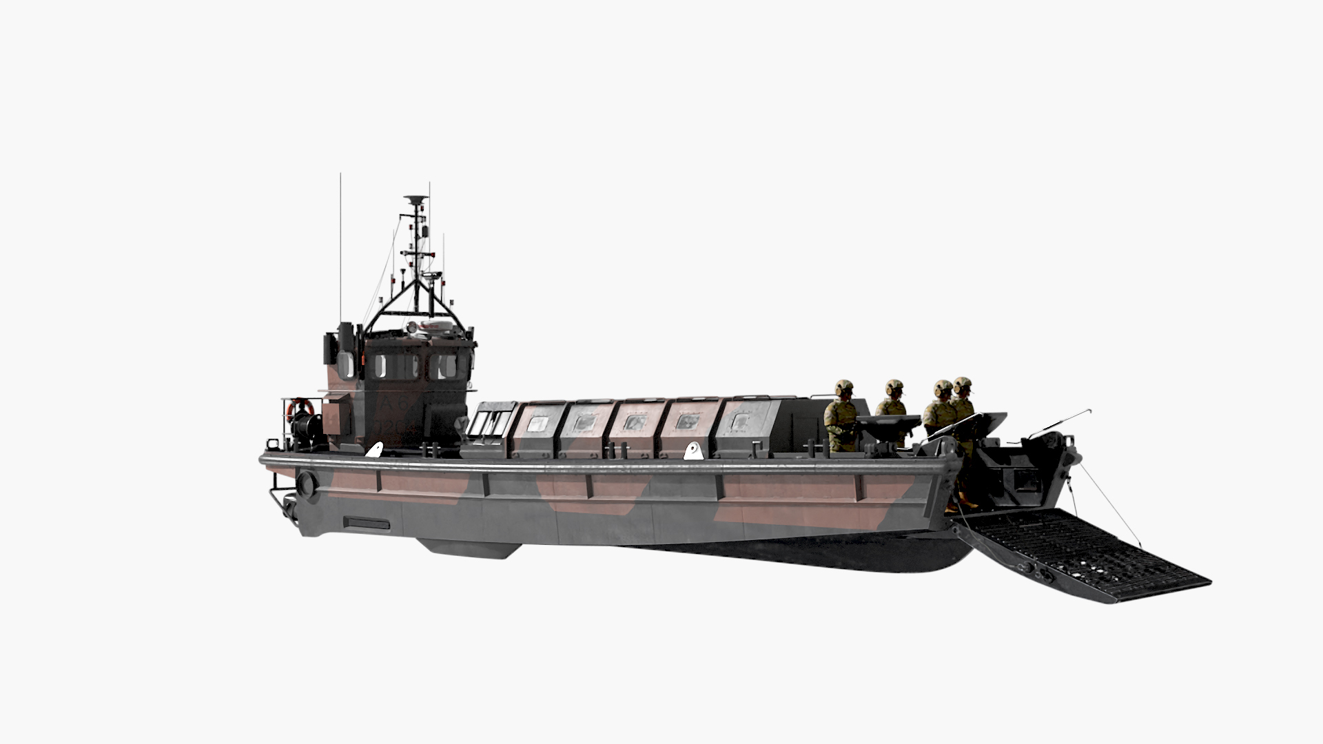 LCVP MK5 With Soldiers Rigged 3D Model - TurboSquid 2332374
