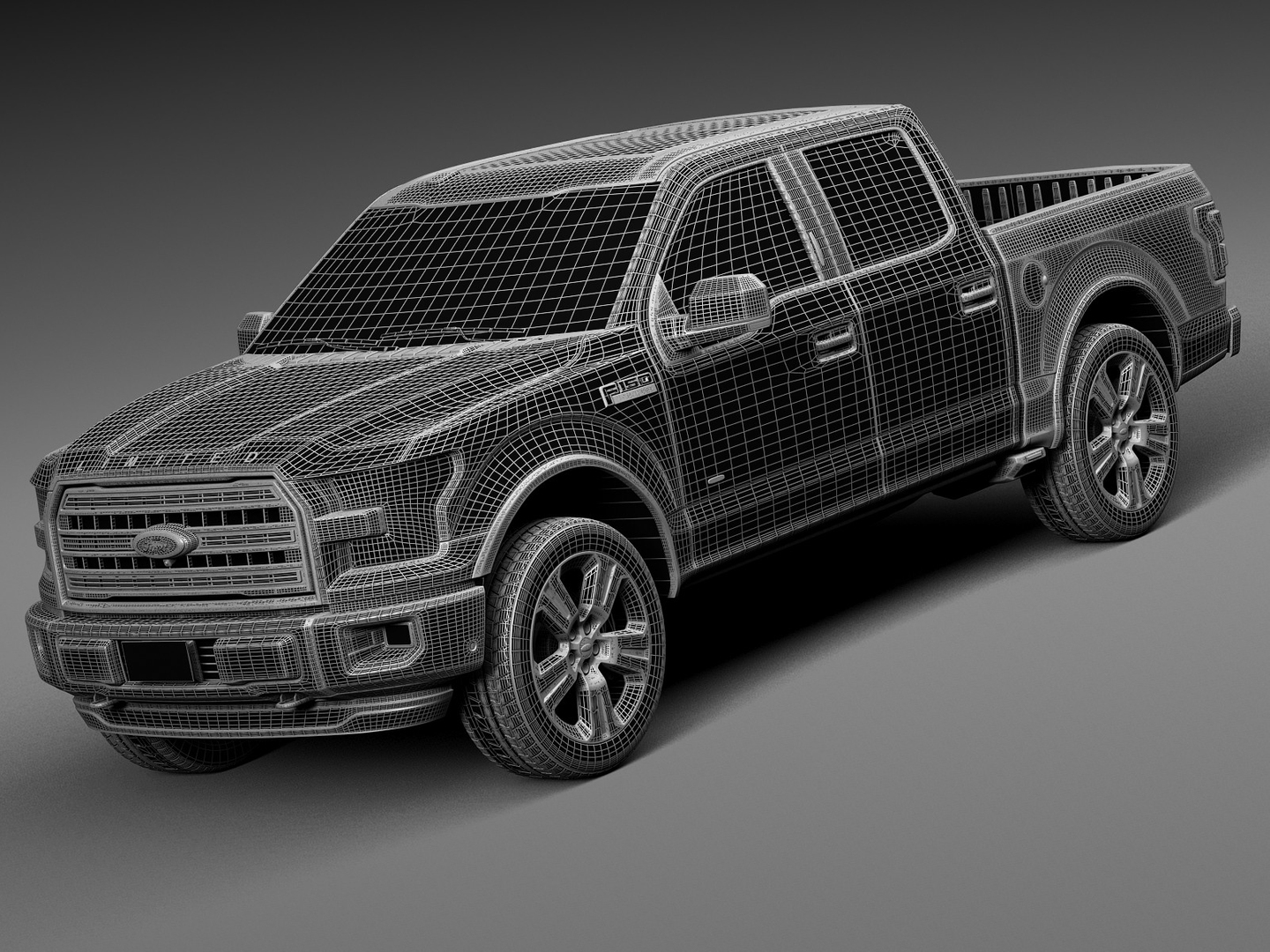 modelo 3d Ford F-150 CrewCab Limited 2016 - TurboSquid 958968