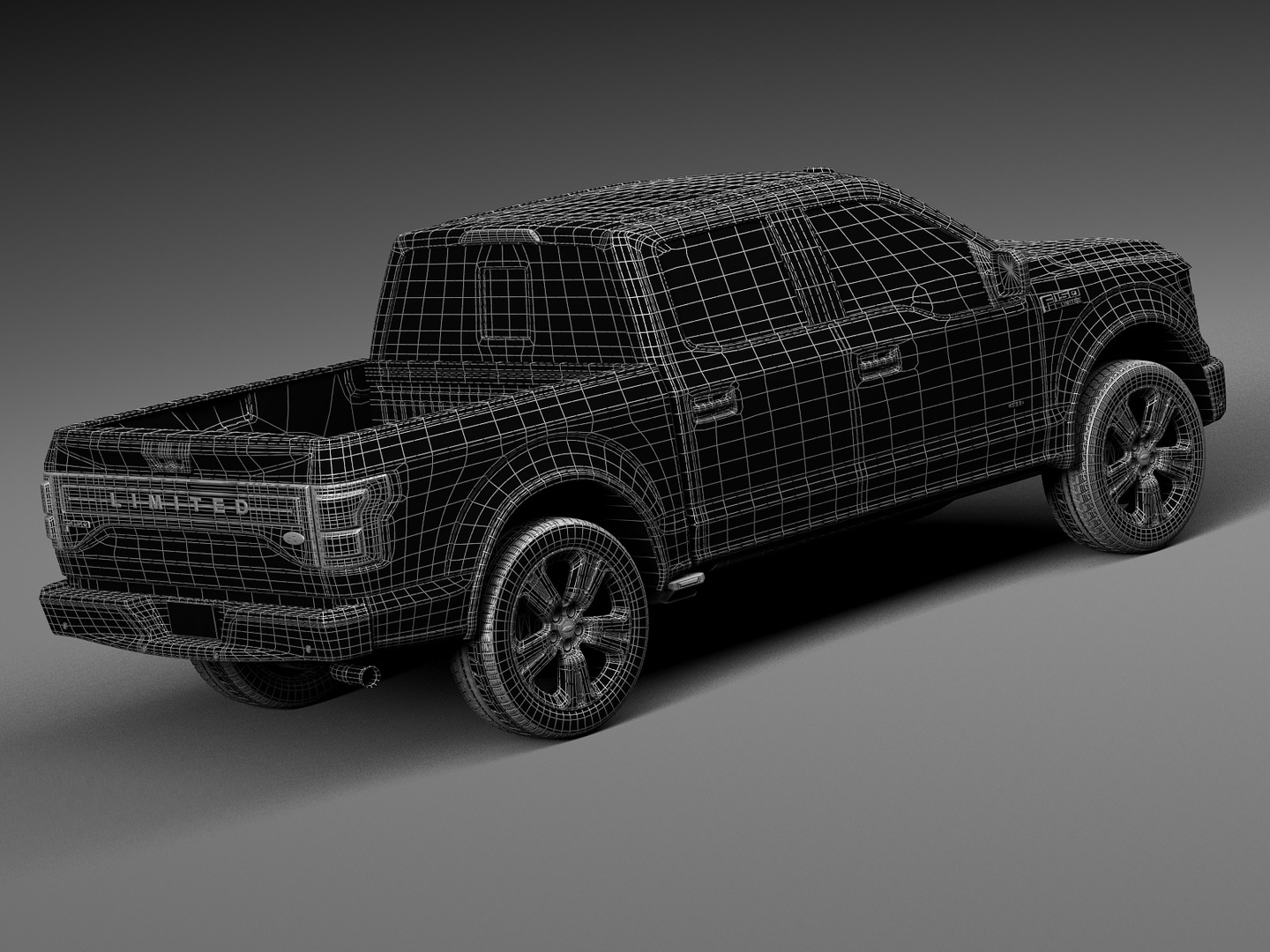 modelo 3d Ford F-150 CrewCab Limited 2016 - TurboSquid 958968