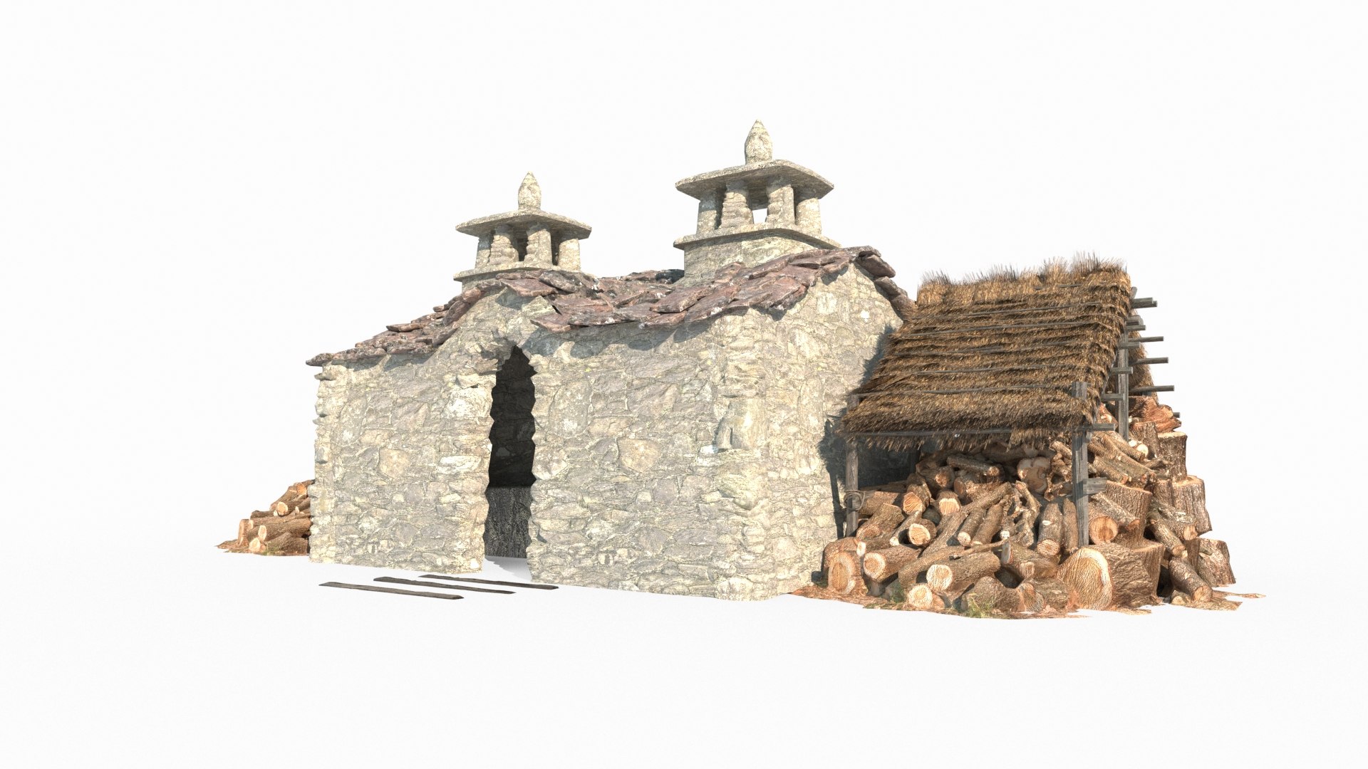 3D Ancient Architecture Carbon Kiln Model - TurboSquid 2328101